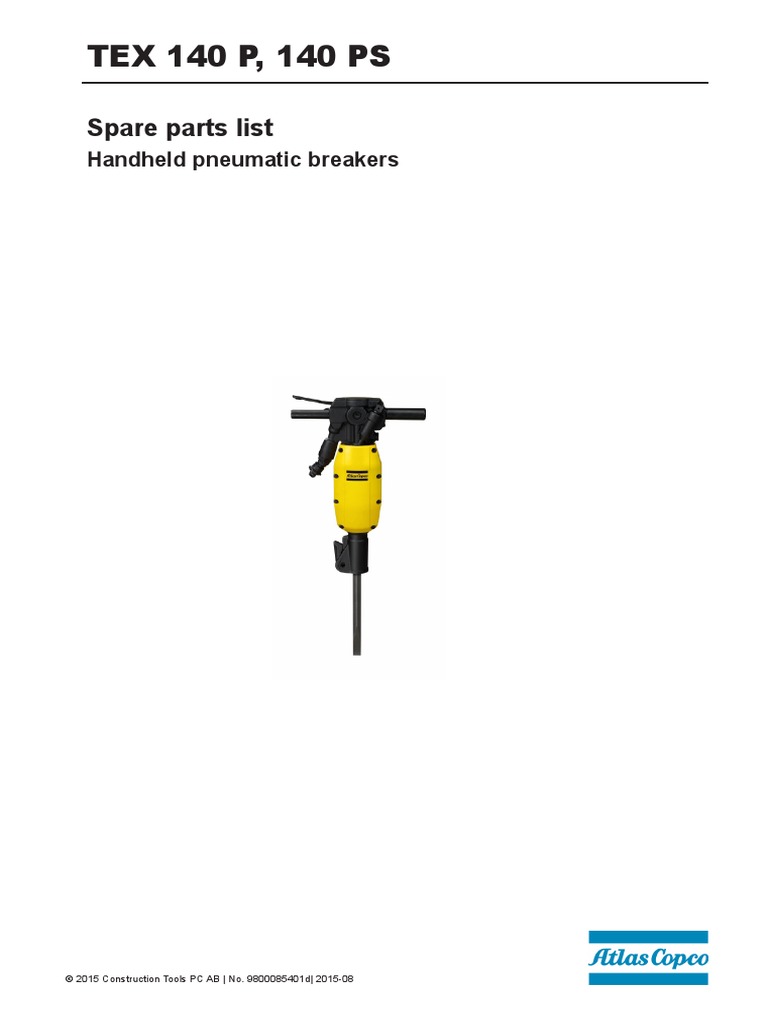 TEX 140 P, 140 PS: Spare Parts List | PDF | Piston | Valve