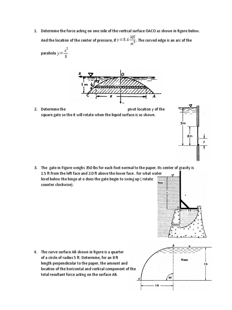 Fluid Mech Problem Set | PDF