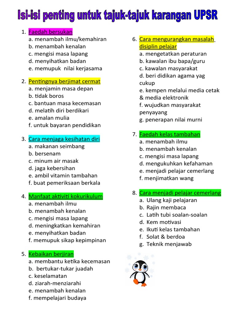 Isi Penting Karangan | PDF