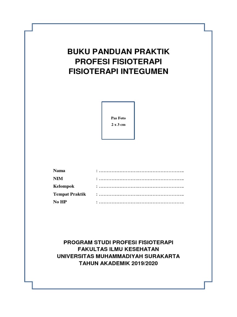Panduan Praktik Profesi Fisioterapi Integumen | PDF