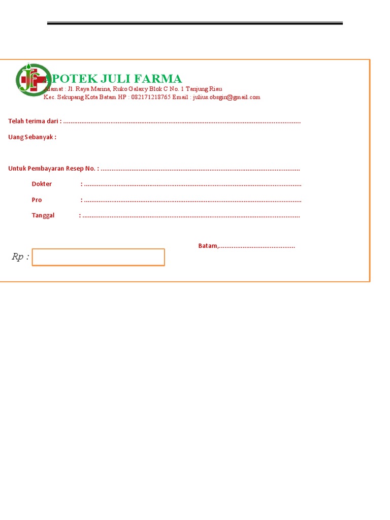 Nota Apotek Juli Farma | PDF