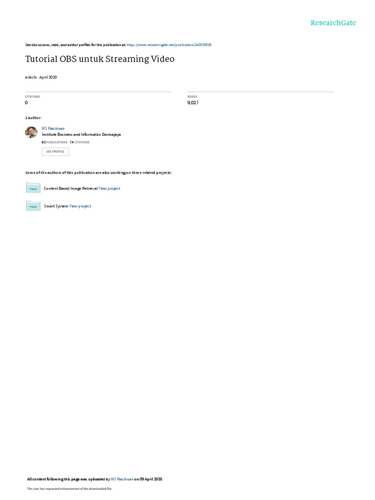 Tutorial OBS Studio | PDF