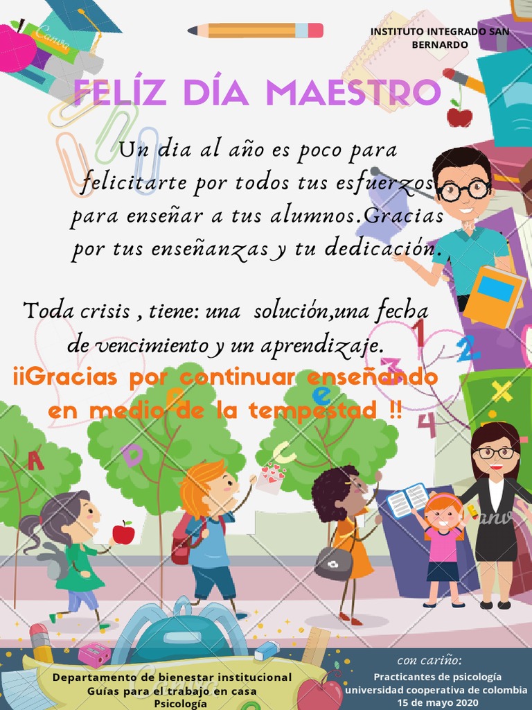 Felicitacion Dia Del Maestro Pdf