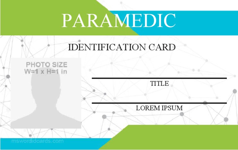 Paramedic Identification Card Guide | PDF