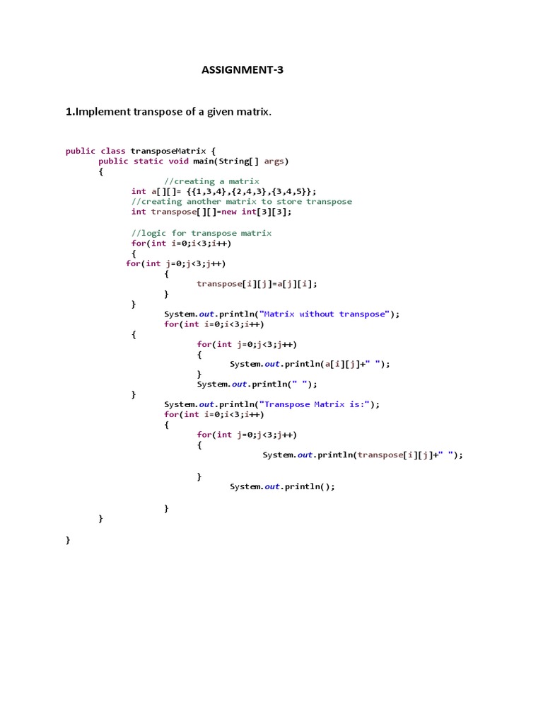 Java Assignment 3 | PDF | Programming Paradigms | Computer Programming