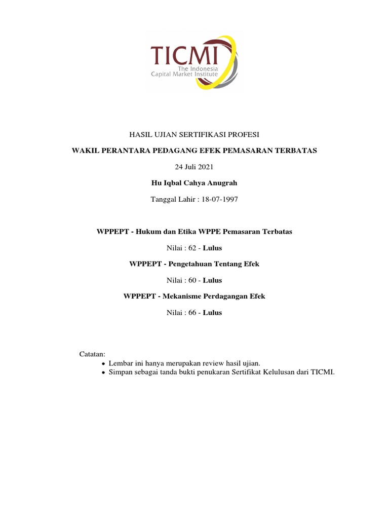 Ticmi Nilai Wppe PT | PDF | Bisnis | Teknologi & Rekayasa