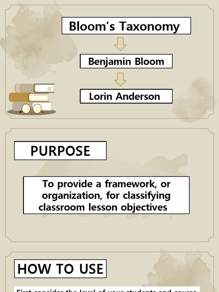 Bloom's Taxonomy: Benjamin Bloom Lorin Anderson | PDF