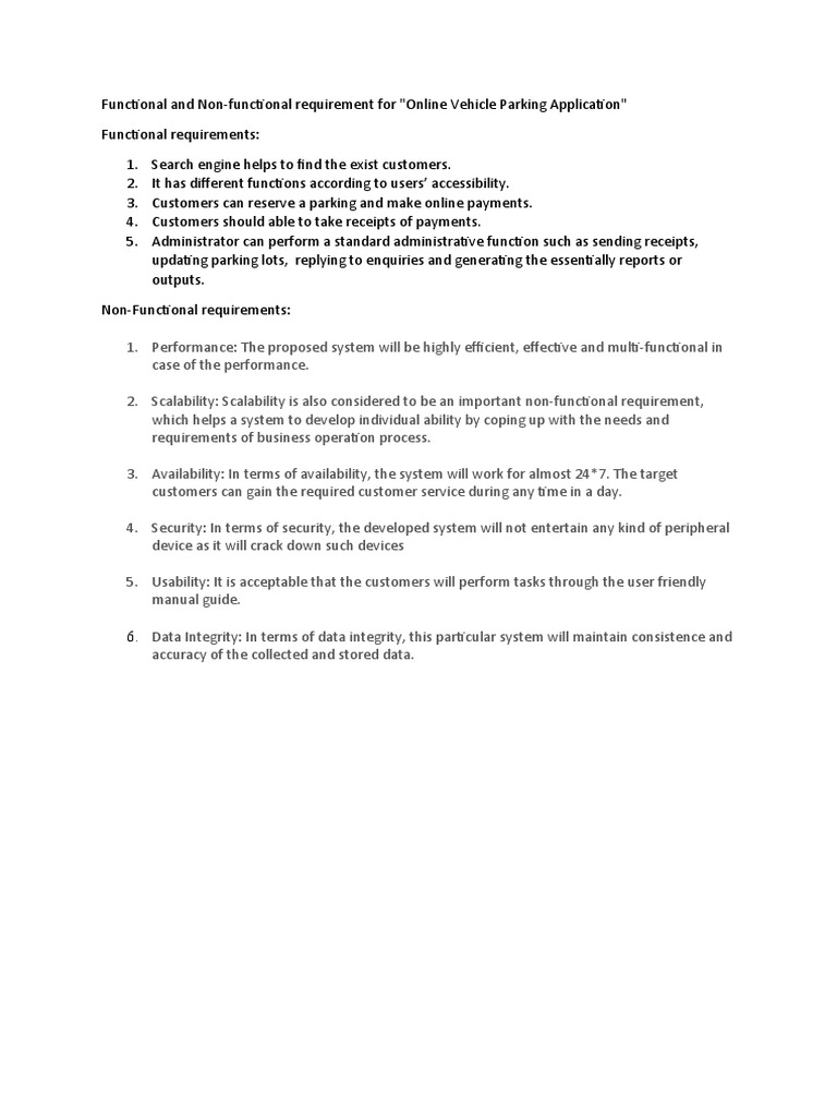 Functional and Non-Functional | PDF | Business | Computers