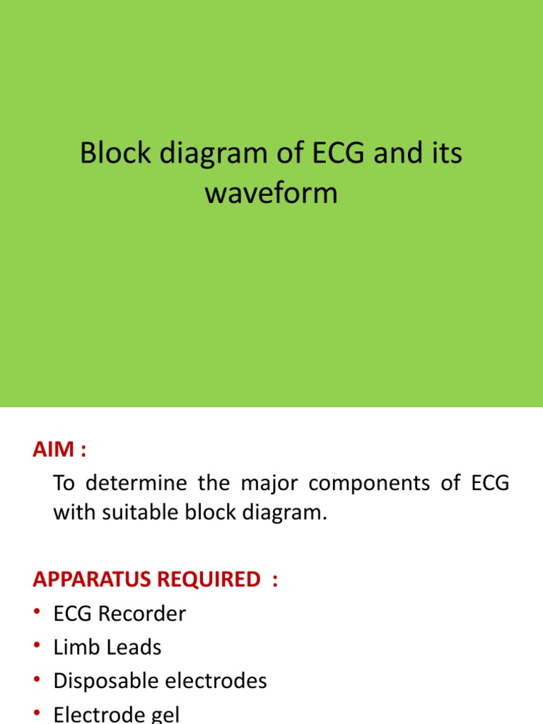 Exp1 ECG Block Diagram | PDF