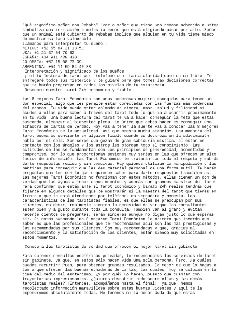 Qué Significa Soñar Con Rebaba | PDF | Clarividencia