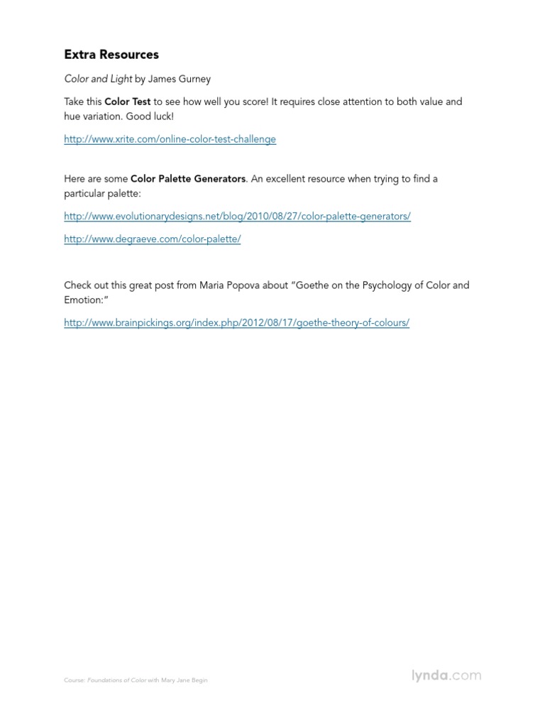 Extra Resources | PDF