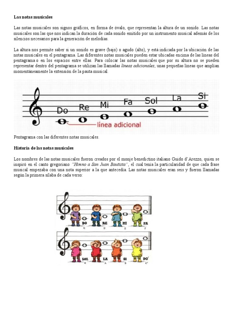Las Notas Musicales | PDF