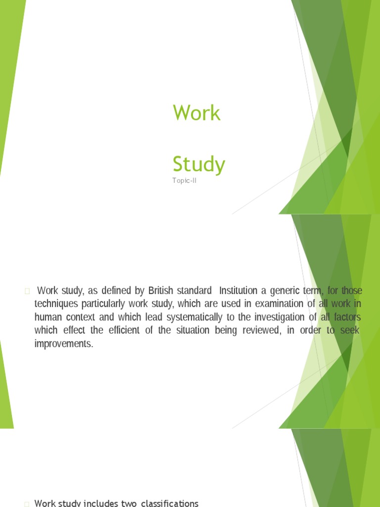 Work Study | PDF | Sample Size Determination | Sampling (Statistics)