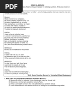 Caged Bird Poem Worksheet For Grade 10 | PDF
