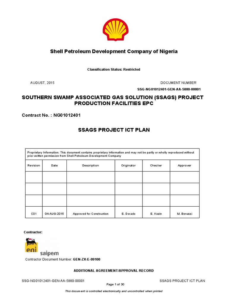 SSG Ng01012401 Gen Aa 5880 00001 - c01 - Ssags Project Ict Plan | PDF ...