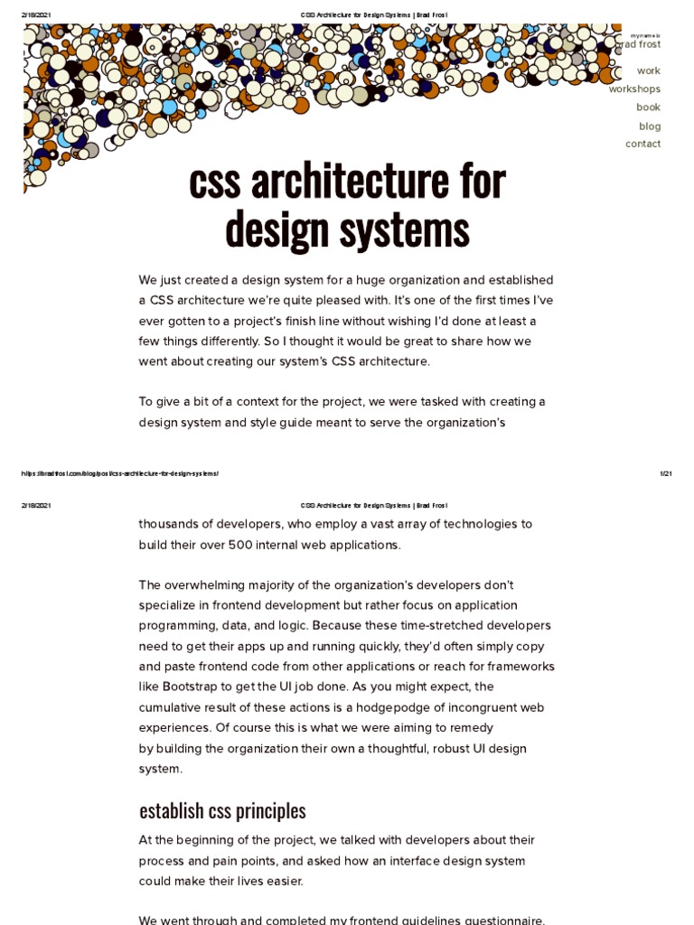 CSS Architecture For Design Systems - Brad Frost | PDF | Computing ...