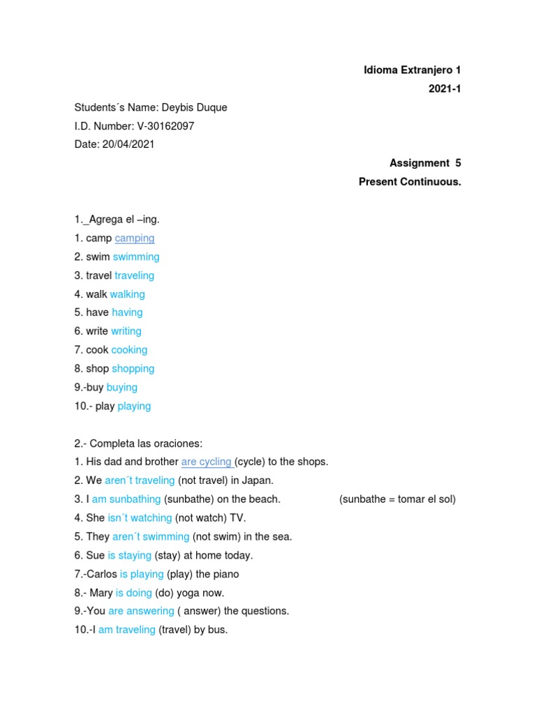 Worksheets 5 R | PDF