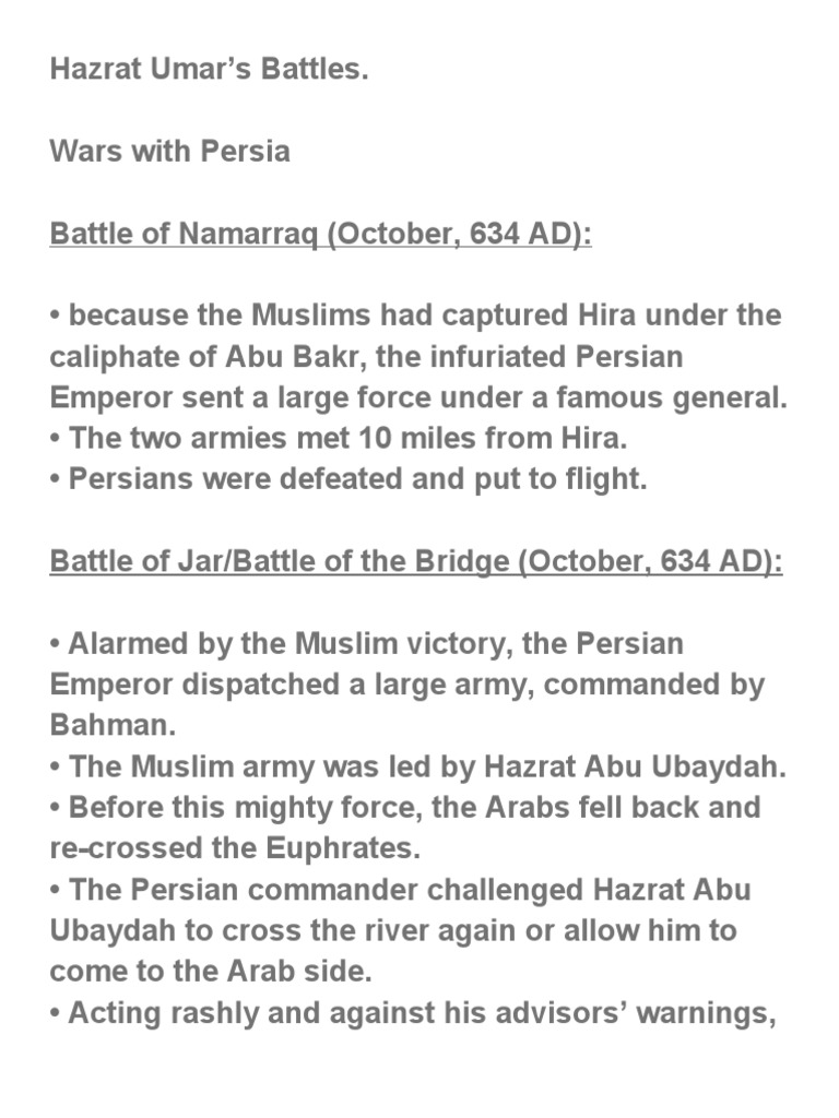 Hazrat Umar Pdf Medieval International Relations Conflicts