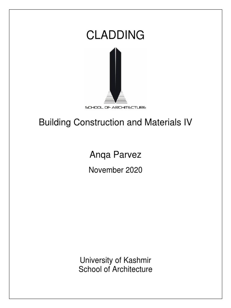 Building Cladding - Types, Uses and Application Methods | PDF ...