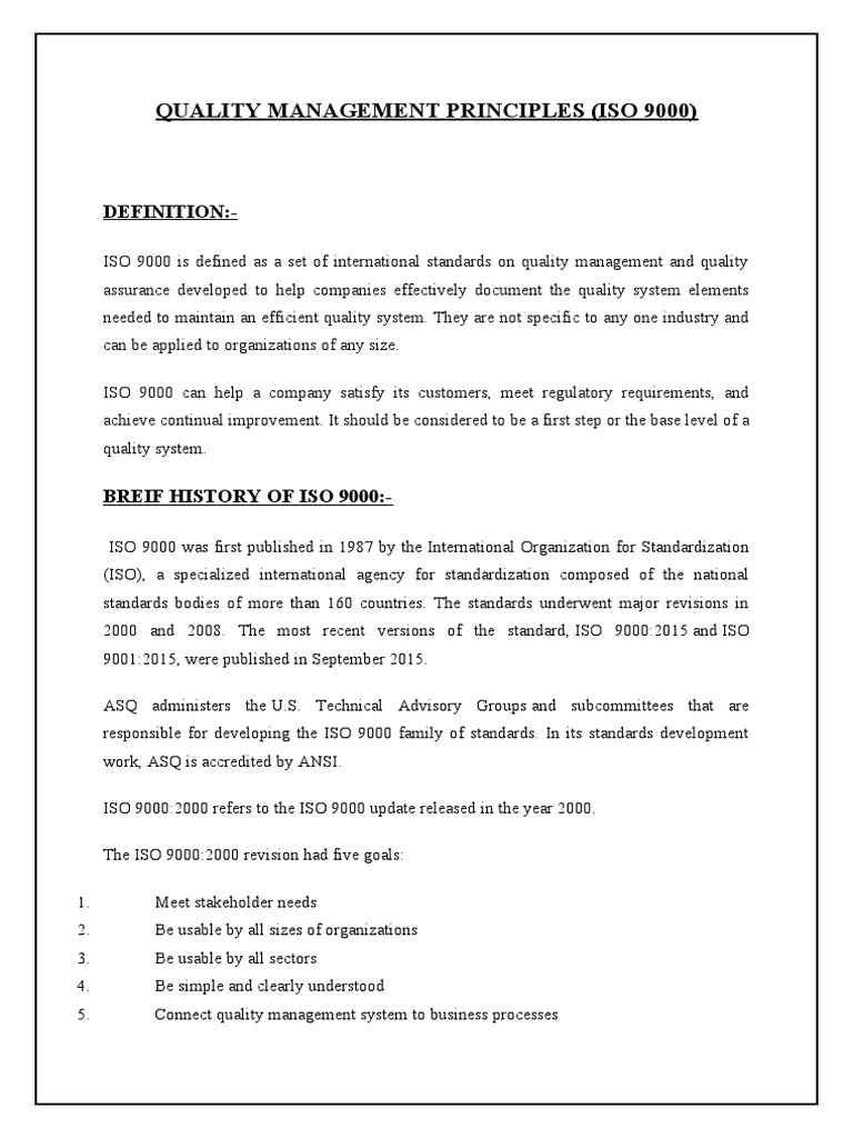 Report On Total Quality Management | PDF | Iso 9000 | Quality Management