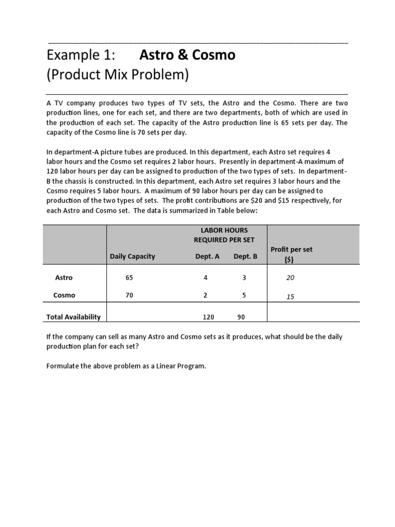 LP Example-1 (Astro & Cosmo) | PDF