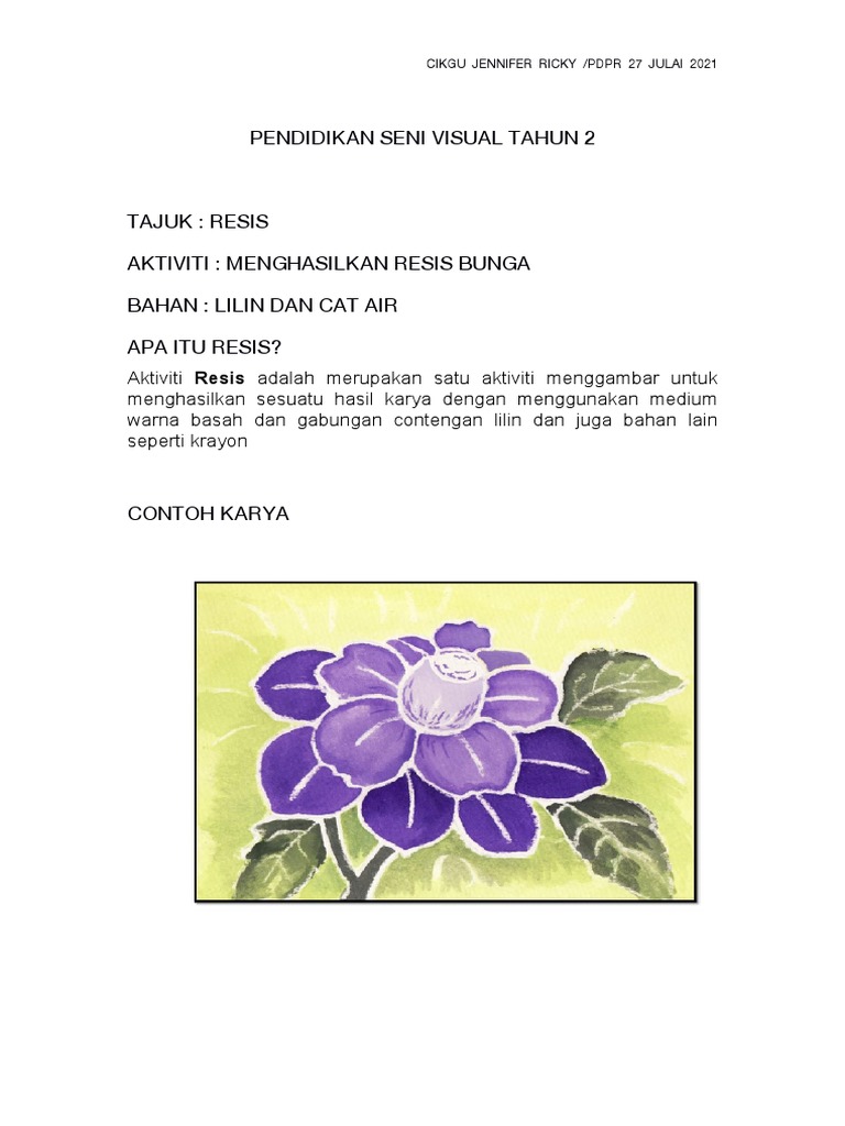 Pendidikan Seni Visual Tahun 2 | PDF
