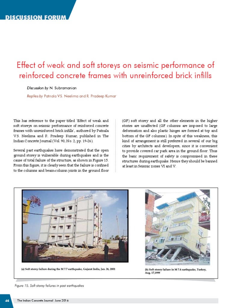 Effect of Weak and Soft Storey | PDF | Stress (Mechanics) | Earthquake ...