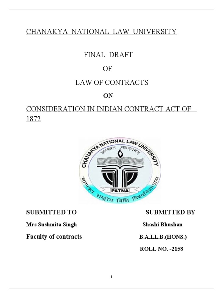Law of Contracts Consideration | PDF | Consideration | Estoppel