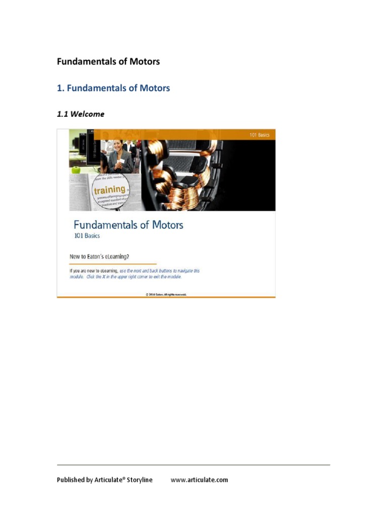 Fundamentals of Motors | PDF | Electric Motor | Alternating Current