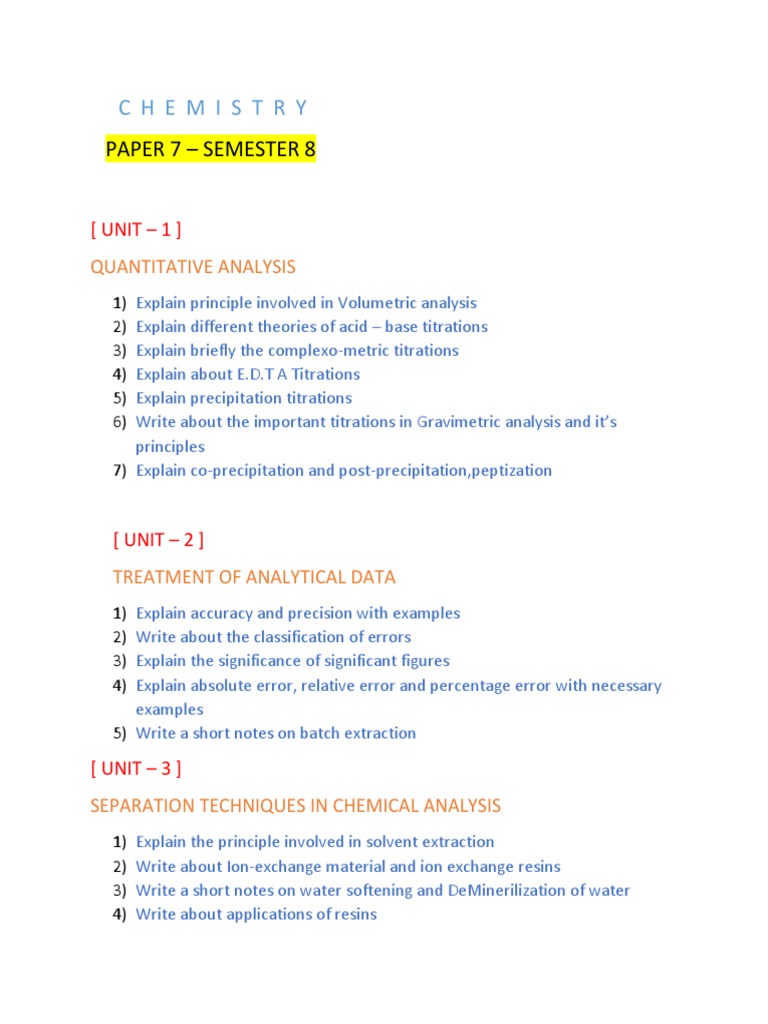 Paper 7 Important Questions | PDF