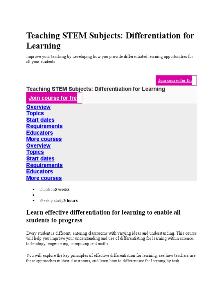 Teaching STEM Subjects | PDF | Learning | Science, Technology ...