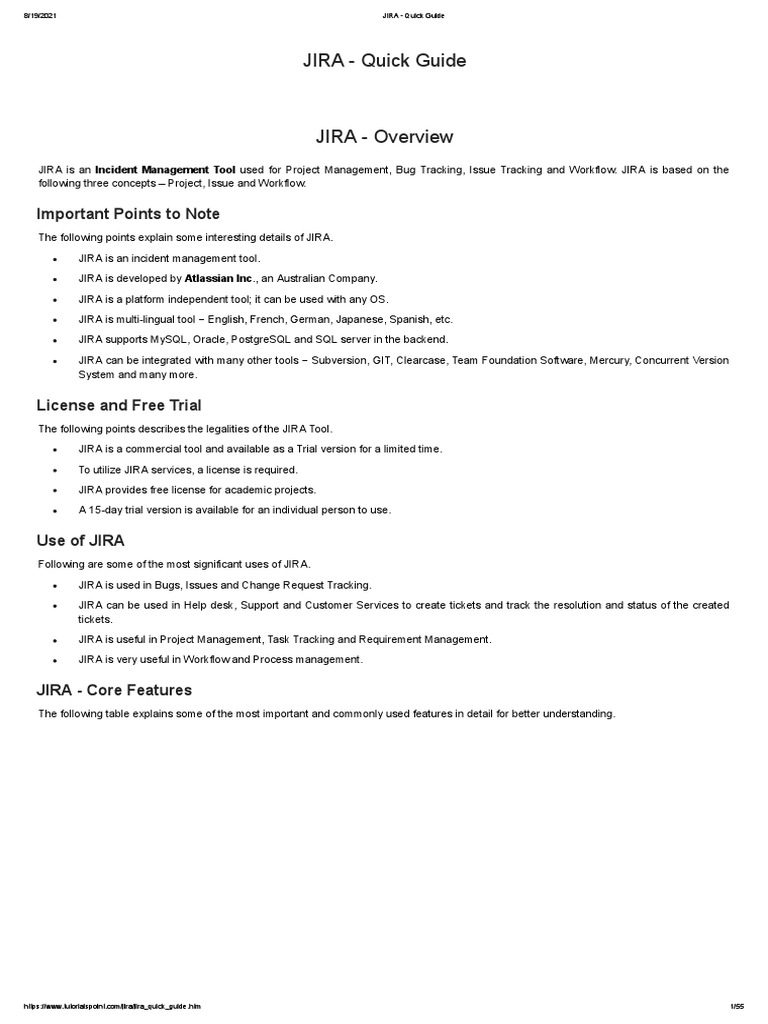 JIRA - Quick Guide | PDF | Comma Separated Values | Login