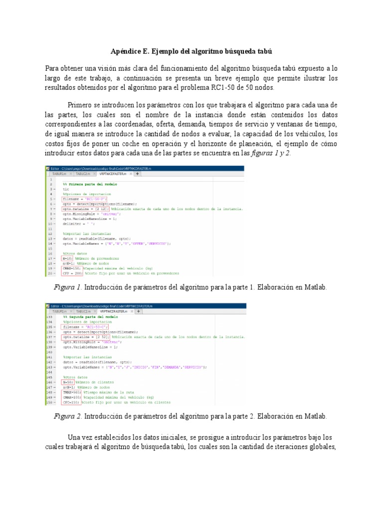 Apéndice D. Ejemplo Del Algoritmo Búsqueda Tabú. | PDF | Algoritmos | Matemáticas Aplicadas