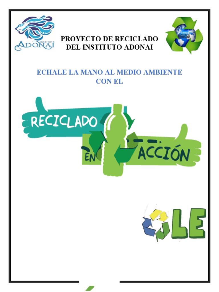 Proyecto De Reciclado Pdf Reciclaje Residuos