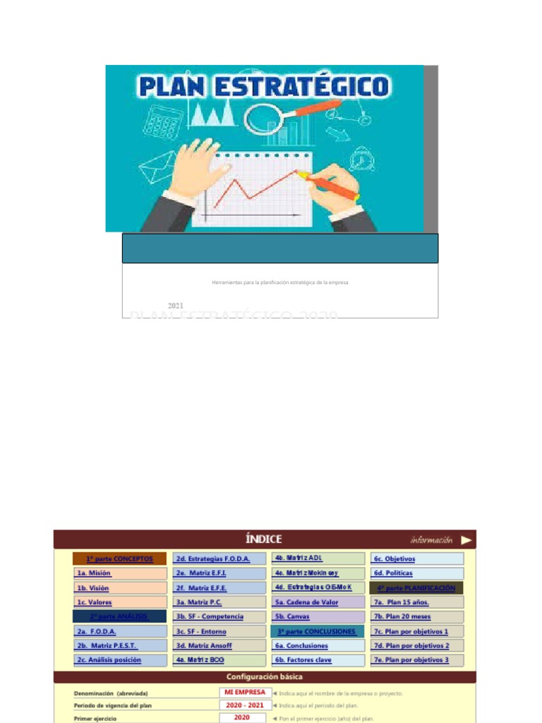 Plantilla de Plan Estratégico | PDF | Análisis FODA | Economias