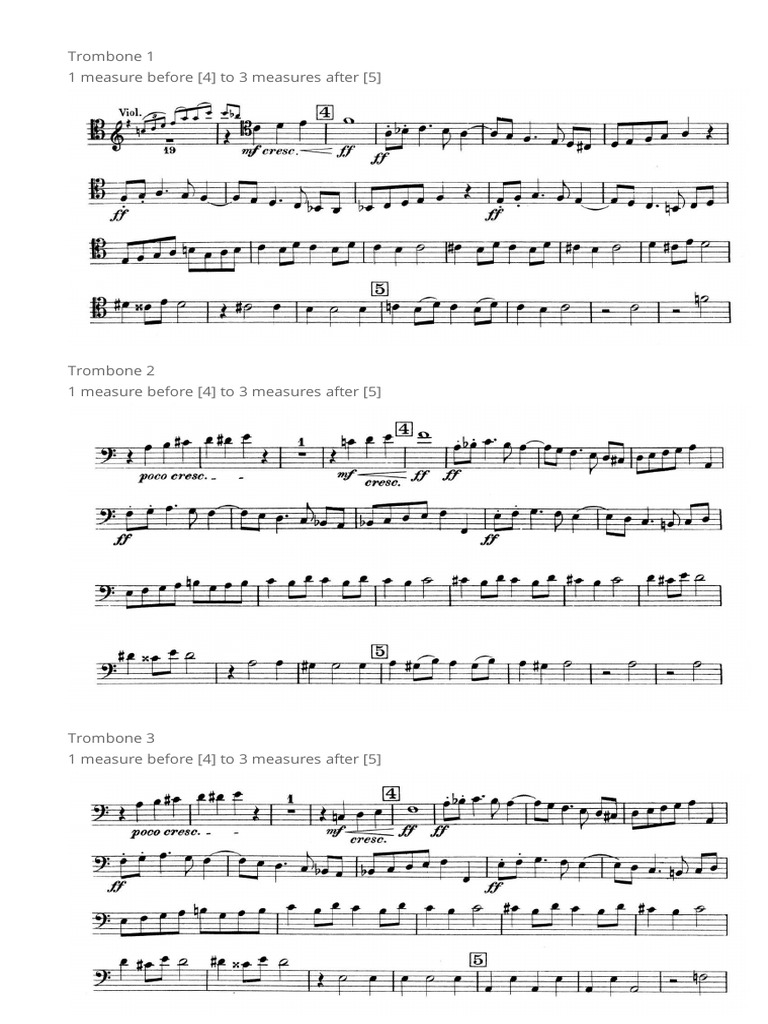 Trombone - Berlioz - Hungarian March Excerpt (1m Before (4) Until 3m ...