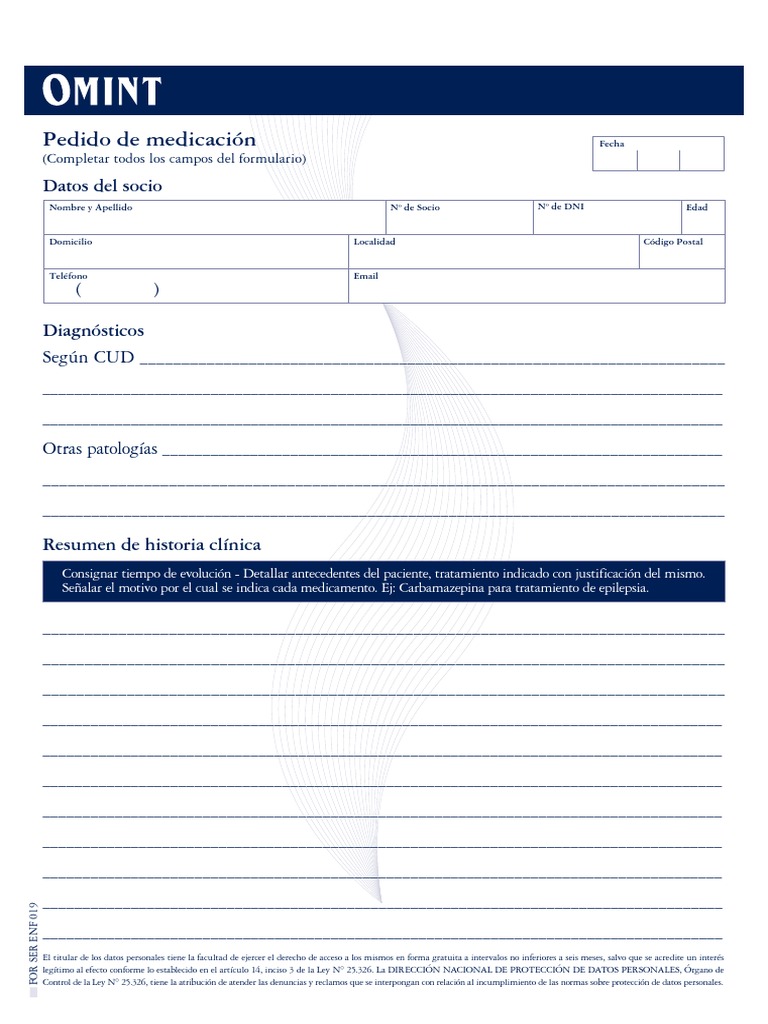 F 19 Omint | PDF | Privacidad de la información | Medicamentos con receta