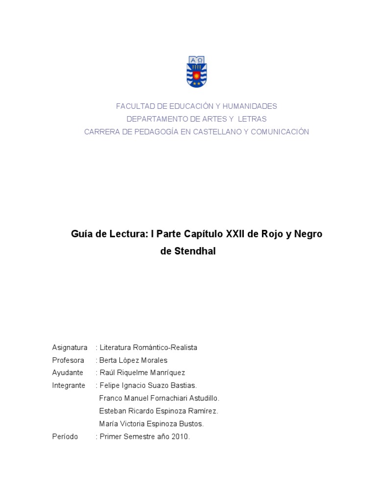 Romanticorealista Rojo Y Negro | PDF | El rojo y el negro | Narración