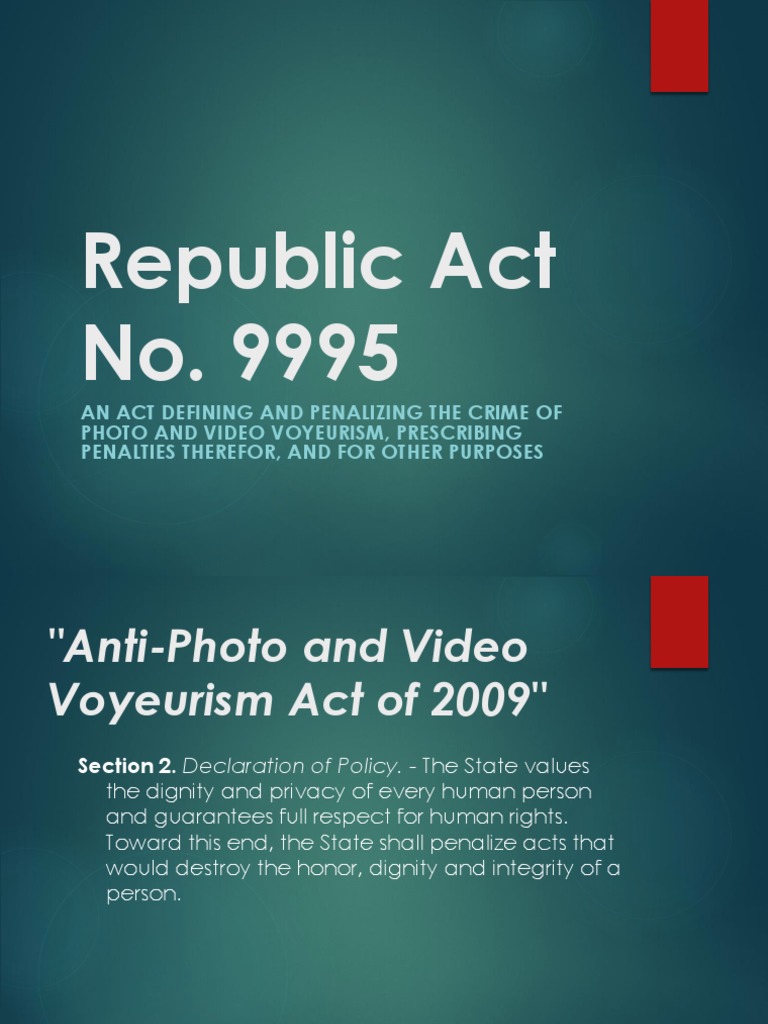 RA 9995 Voyeurism | PDF | Privacy | Dignity