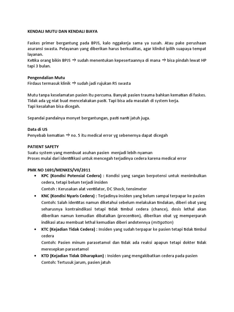 Kendali Mutu Dan Kendali Biaya | PDF