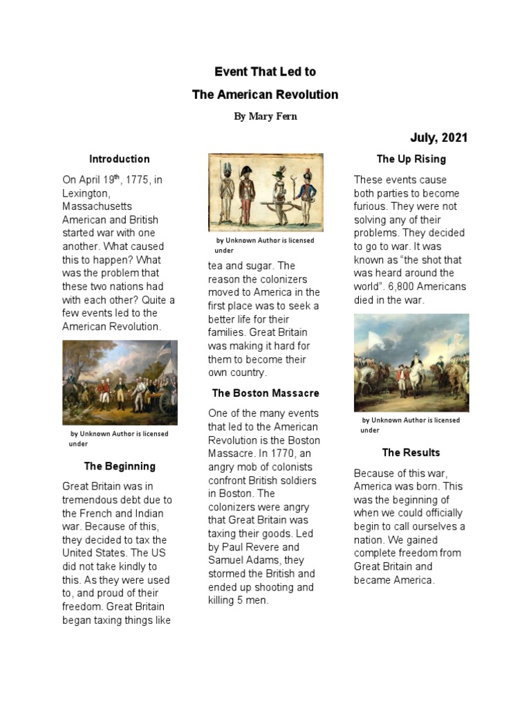 Event That Led To | PDF | American Revolution | British Colonization Of ...