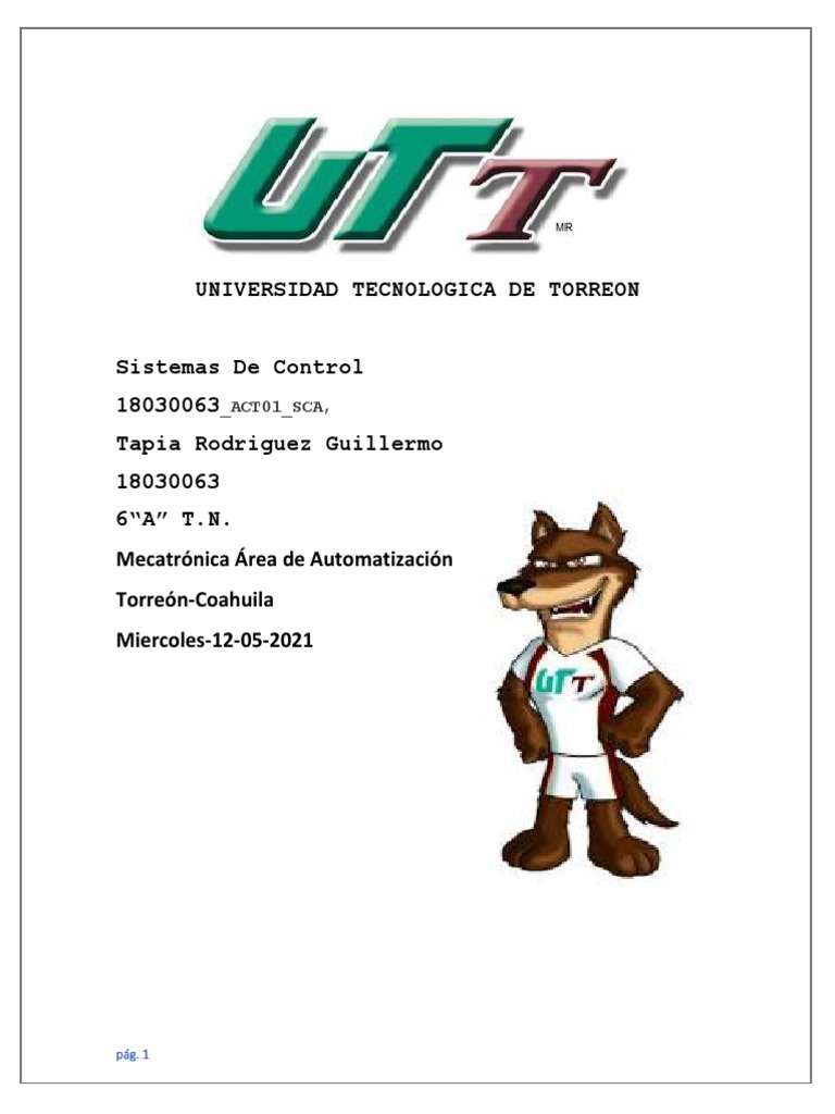 Universidad Tecnologica de Torreon | PDF | Automatización | Division de ...