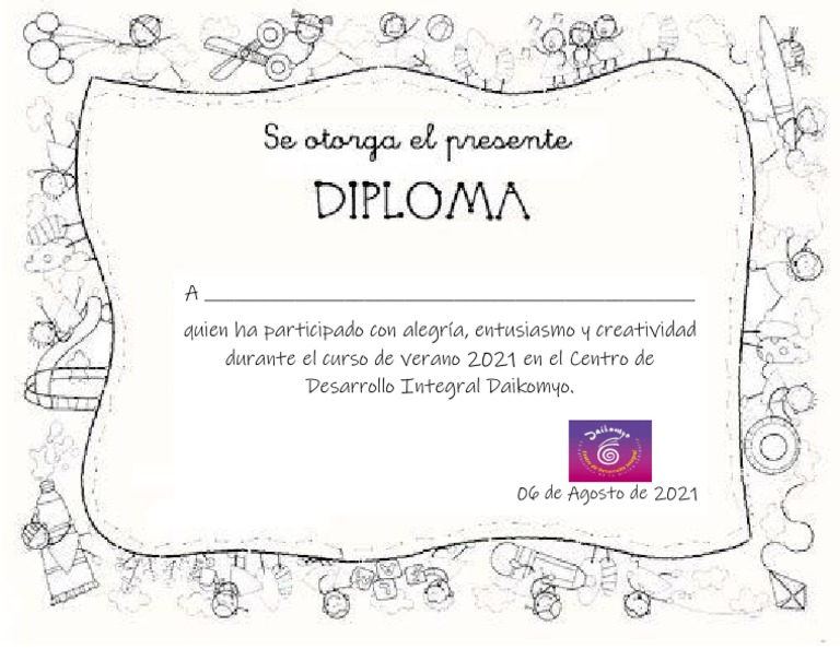 Diploma Curso de Verano | PDF