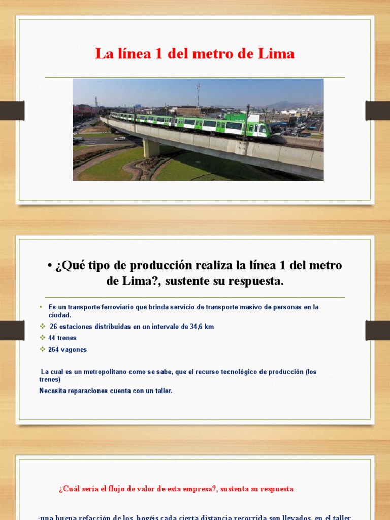 La Línea 1 Del Metro de Lima - Pptxgrupo1) | PDF
