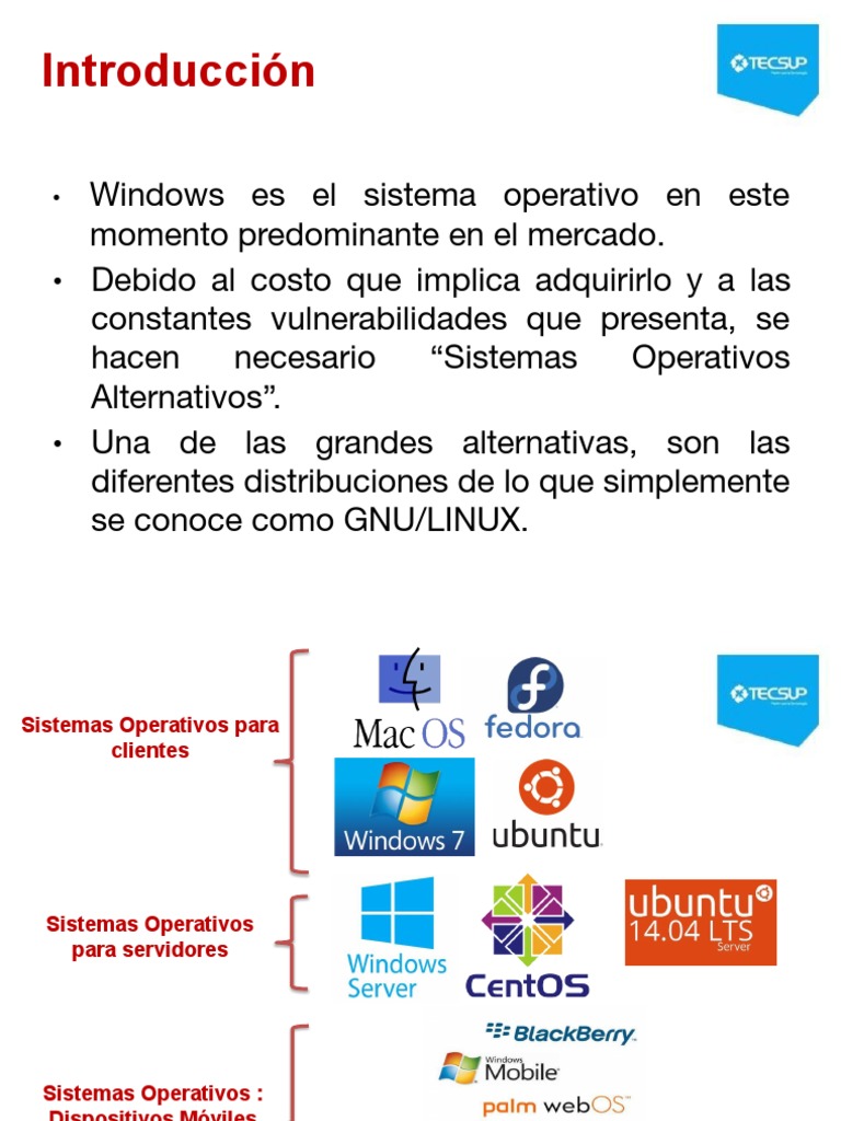 Presentación 01 Introducción A Linux Pdf Unix Distribución De Linux