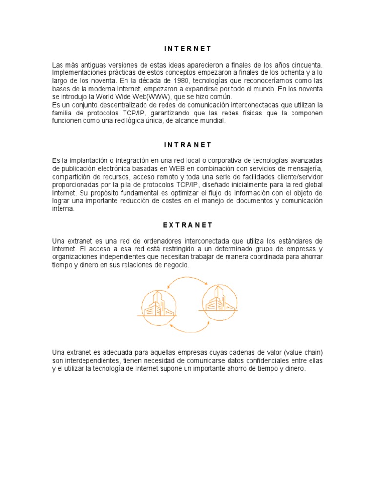 Internet, Intranet, Extranet | PDF | Tecnología