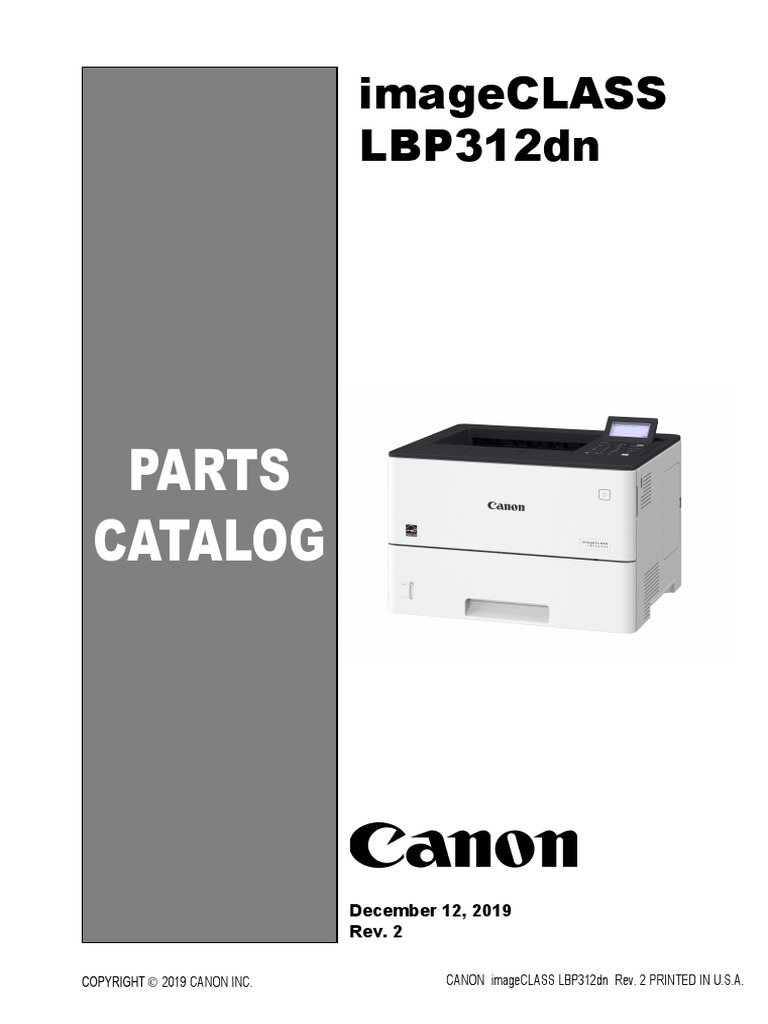 Imageclass Lbp312Dn: Parts Catalog | PDF | Screw | Equipment