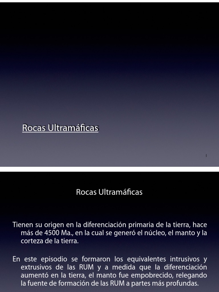 Petrografía de Rocas Ultramáficas | PDF | Geología | Roca ígnea