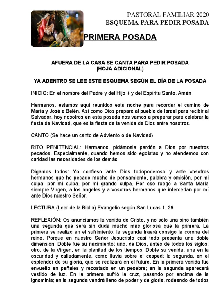 Esquema de Posadas Navideñas 2020 | PDF | María, madre de Jesús | Navidad