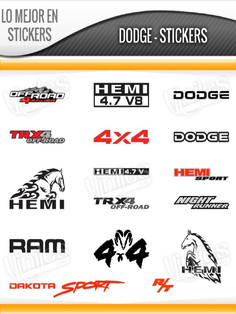Modelos de Calcomanias (Stickers) Dodge 4x4 - 1 | PDF